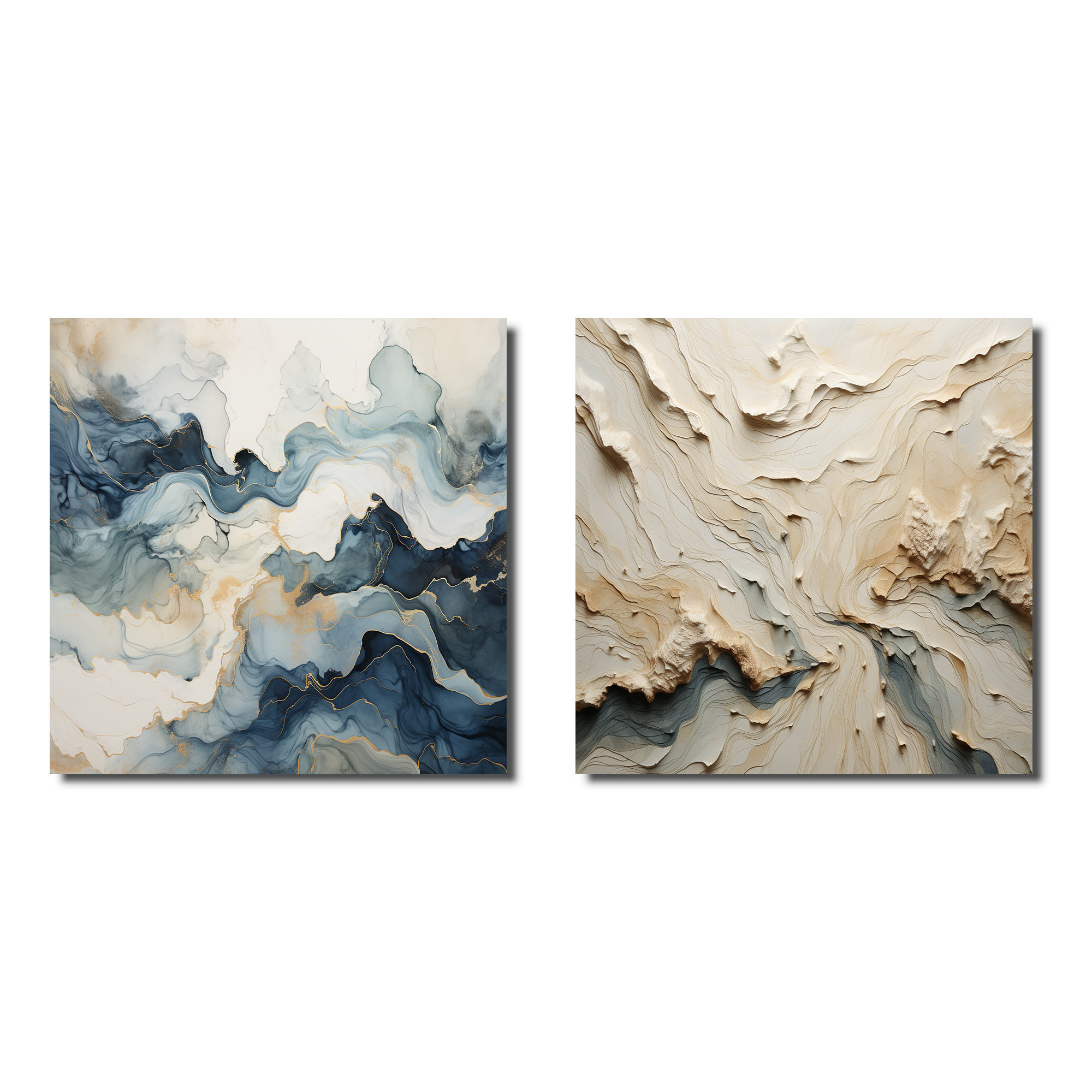 Wrought Studio™ Minimalism River Mountain Wonders - Abstract Collages ...
