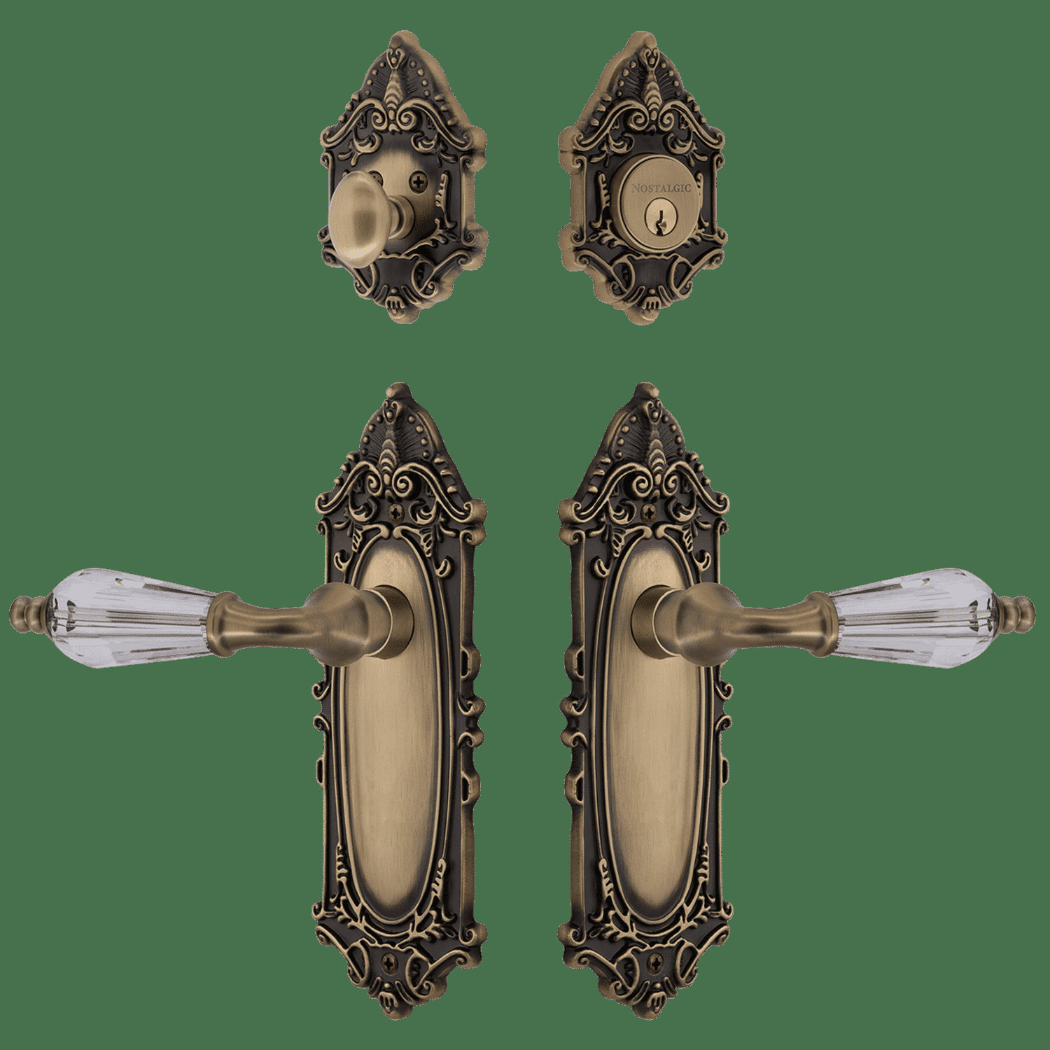 Nostalgic Warehouse Victorian Entry Set with Parlour Crystal Lever ...