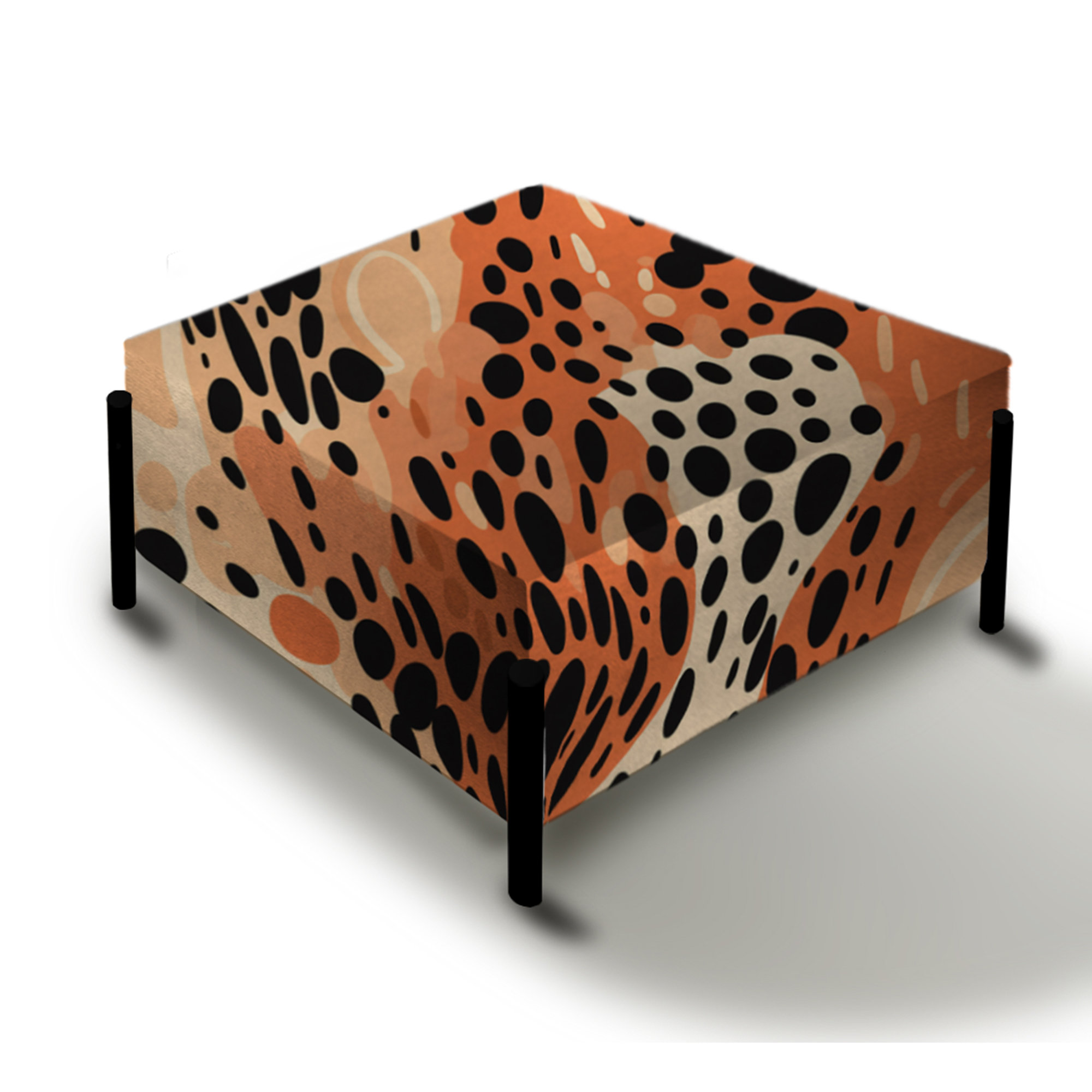 Design Art Sunset Color Cheetah Spots - Animal Print Large Square ...