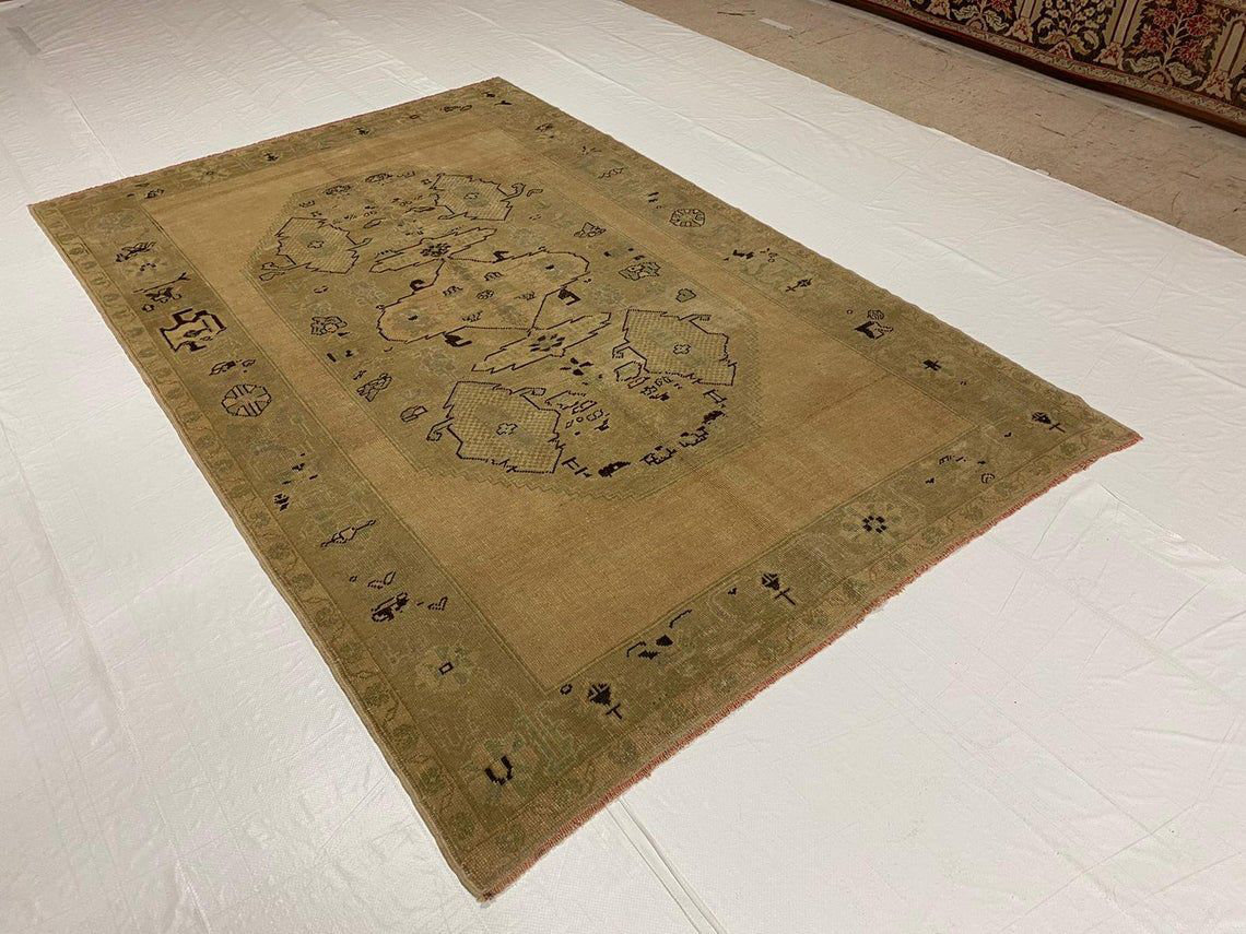 One Allium Way 6X9 Vintage Anatolian Distressed Turkish Dowry Tribal ...