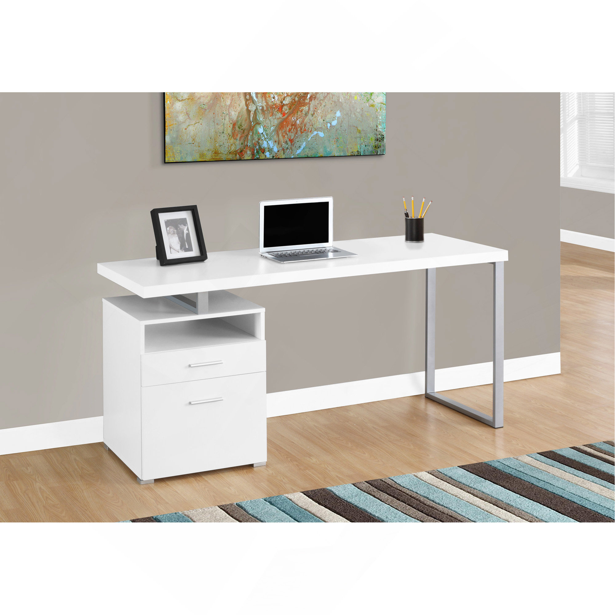 Latitude Run® Versatile Computer Desk For Home Office With Multiple ...