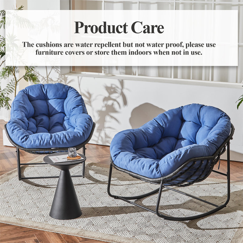 Wildon Home® Cadynce Wicker Outdoor Rocker Chair | Wayfair