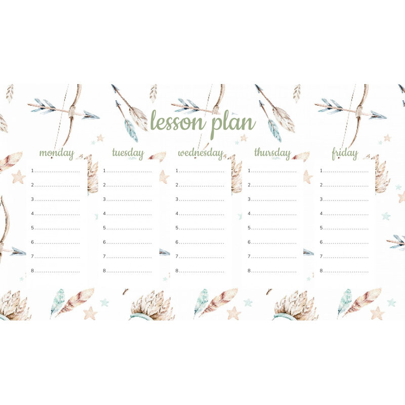 Wallvy Magnetic Lesson Plan Boho Arch | Wayfair.co.uk