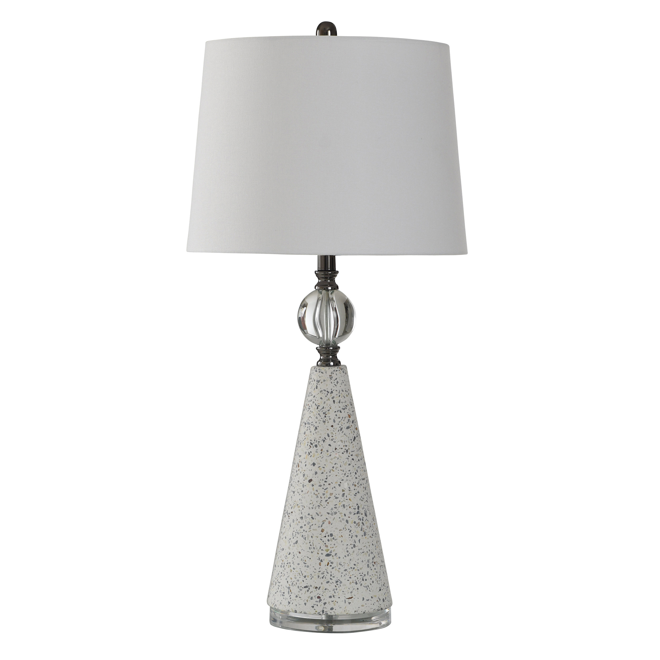 StyleCraft Home Cement Table Lamp - Swain Off White Finish - White ...
