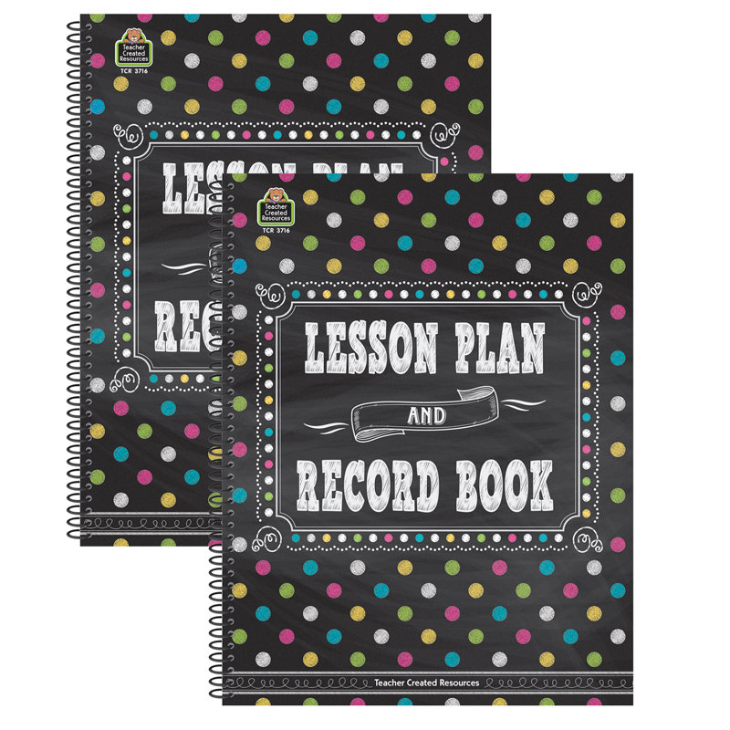 Teacher Created Resources Chalkboard Bright's Lesson Plan and Record ...
