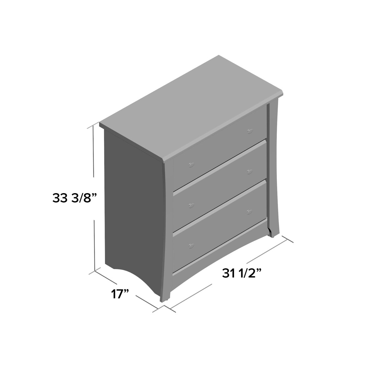 Storkcraft Crescent 3 Drawer Chest & Reviews | Wayfair