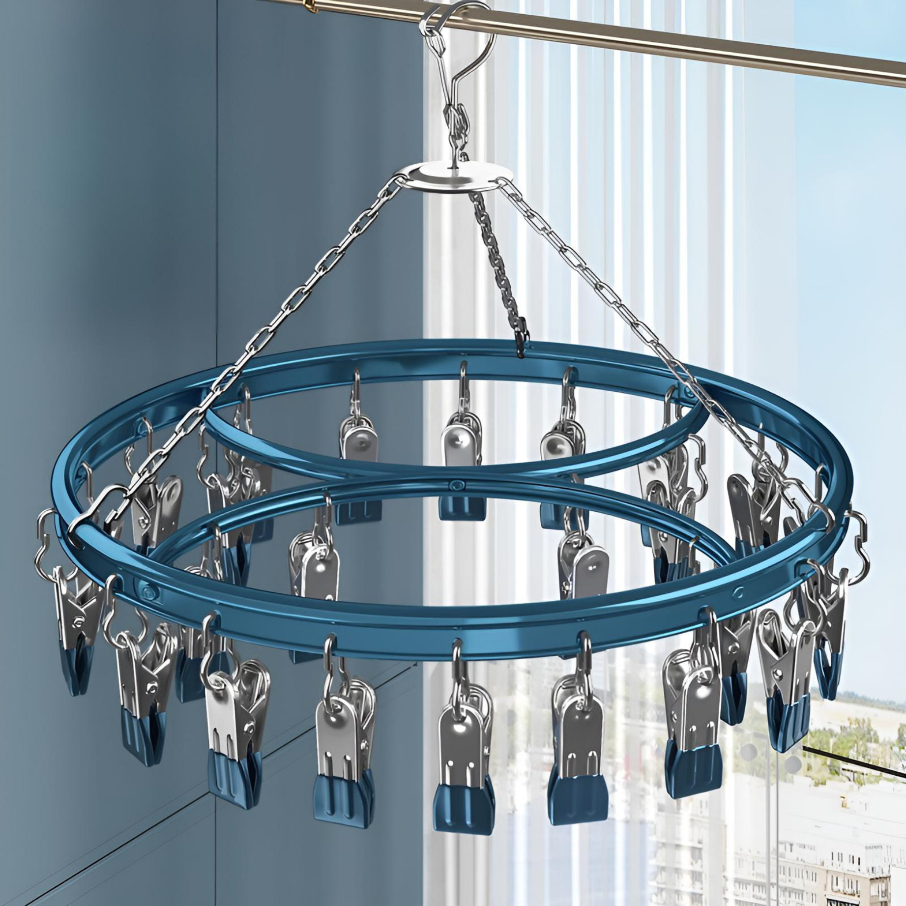 Rebrilliant Aluminum Alloy Sock Drying Rack, Household Sock Drying Tool ...