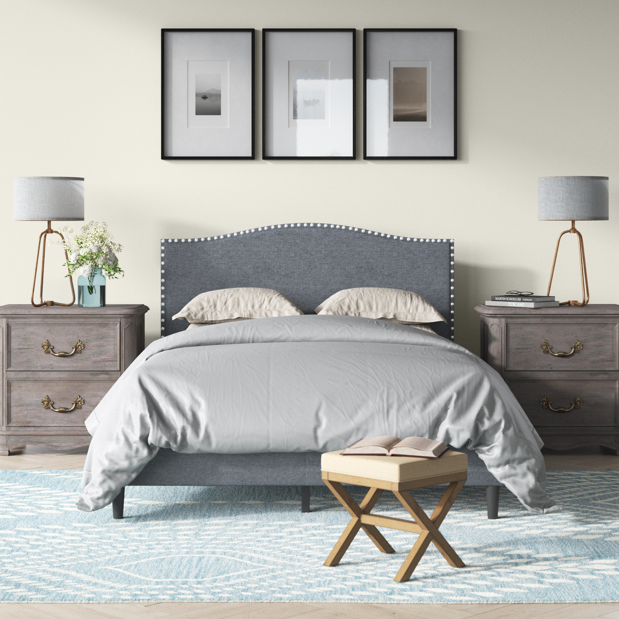 Andover Mills™ Arne Upholstered Platform Bed & Reviews | Wayfair
