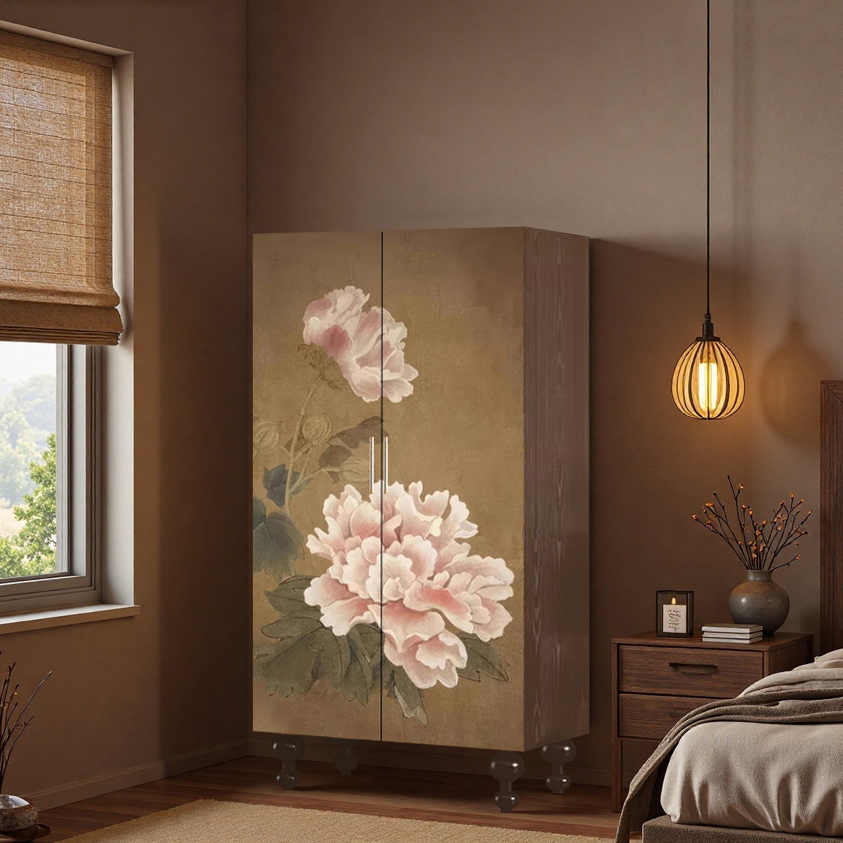 East Urban Home Home bedroom retro style multifunction wardrobe | Wayfair