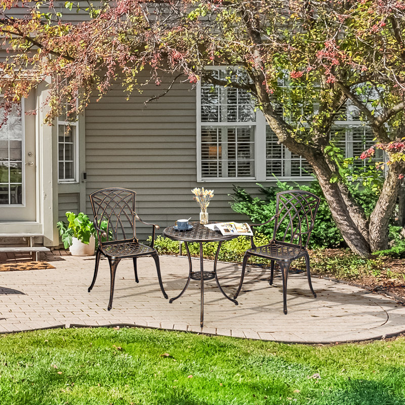 Alcott Hill® Balvir 2 - Person Round Outdoor Dining Set | Wayfair