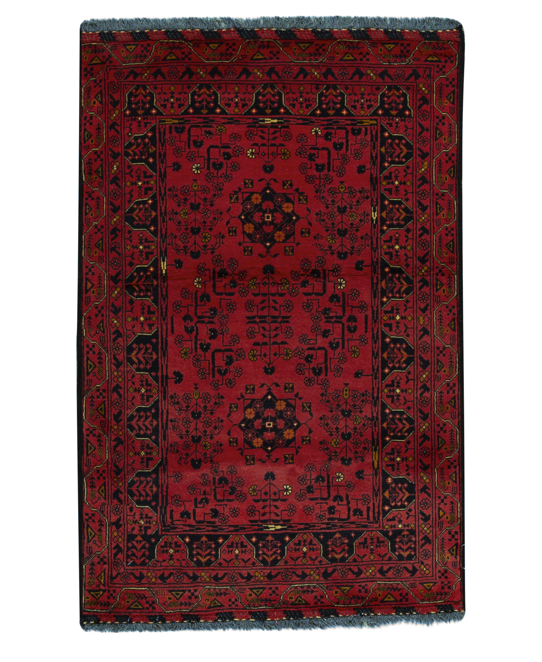 Bokara Rug Co., Inc. Hand-Knotted High-Quality Red and Black Area Rug ...