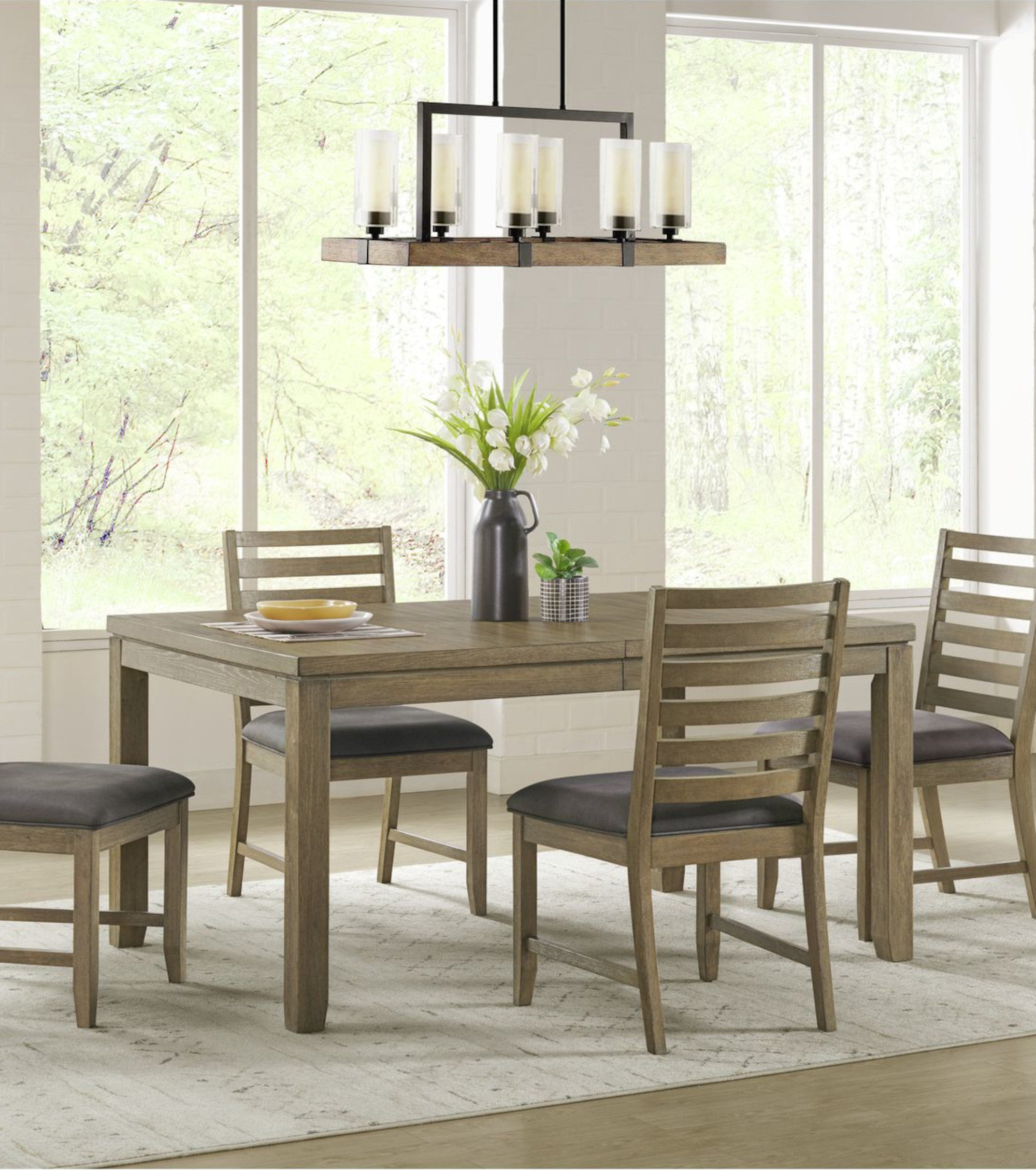 Gracie Oaks Saunders Extension Dining Table | Brown Acacia Wood ...