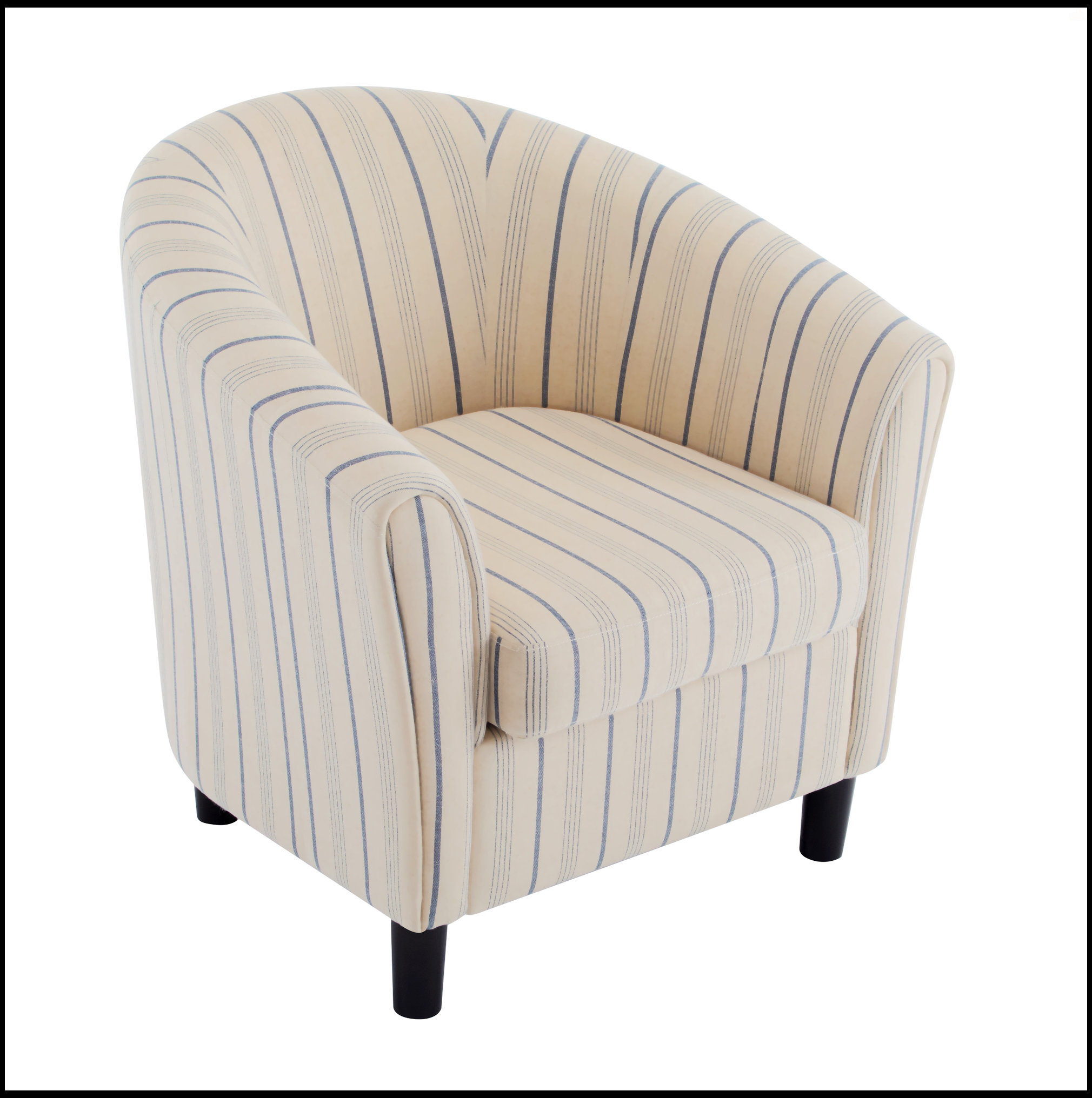 Latitude Run® Barrel Fabric Striped Barrel Chair - Wayfair Canada