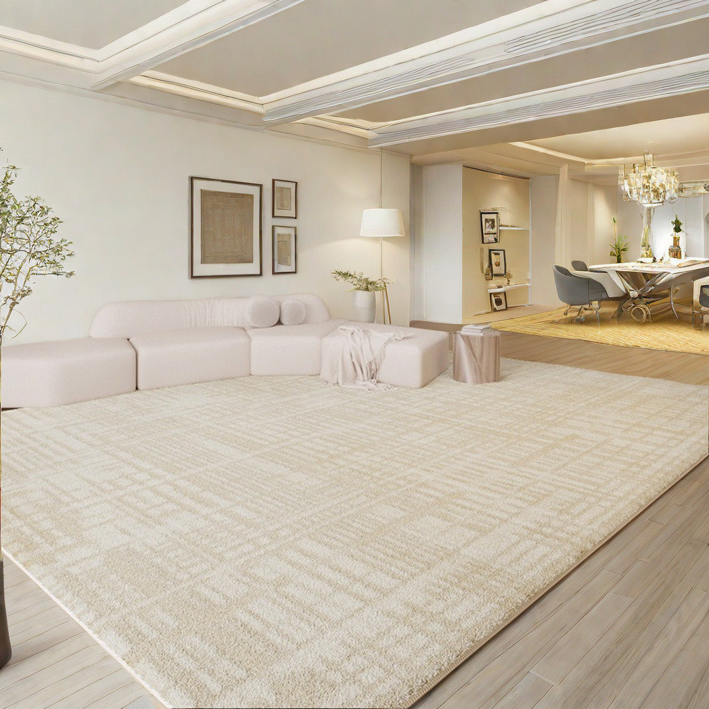 Rosem May Rectangle Minimalist Cream Style Living Room Rug Area Rug ...