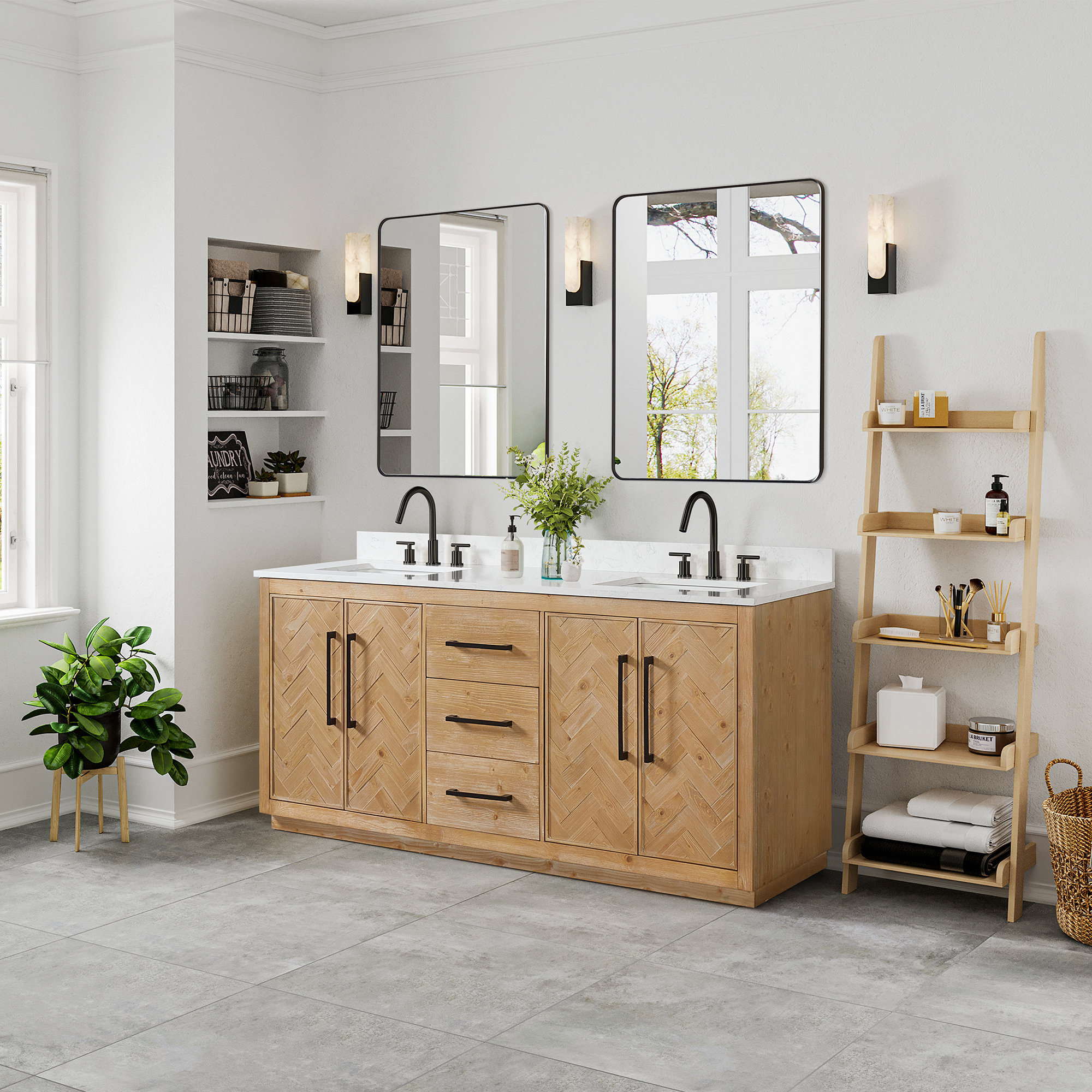 Birch Lane™ Eris 72" Double Bathroom Vanity Set - Wayfair Canada