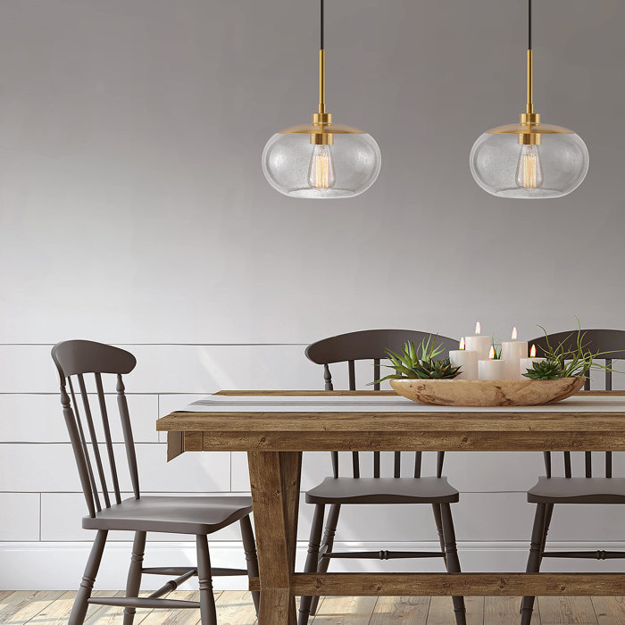 Mercer41 1 - Light Kitchen Island Pendant Lights with Clear Glass ...