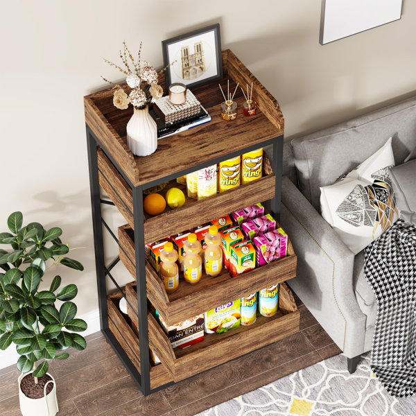 17 Stories 5-Tier Vegetable Fruit Rack Snack Rack Kitchen Storage ...