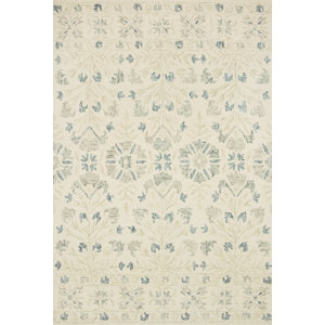 One Allium Way® Mcclelland Hand Hooked Wool Floral Rug & Reviews | Wayfair