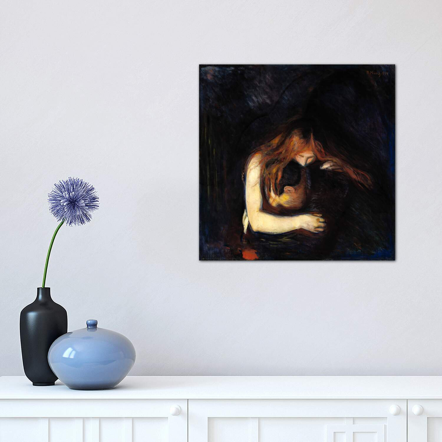 East Urban Home The Vampire (Love and Pain), 1894 by Edvard Munch ...