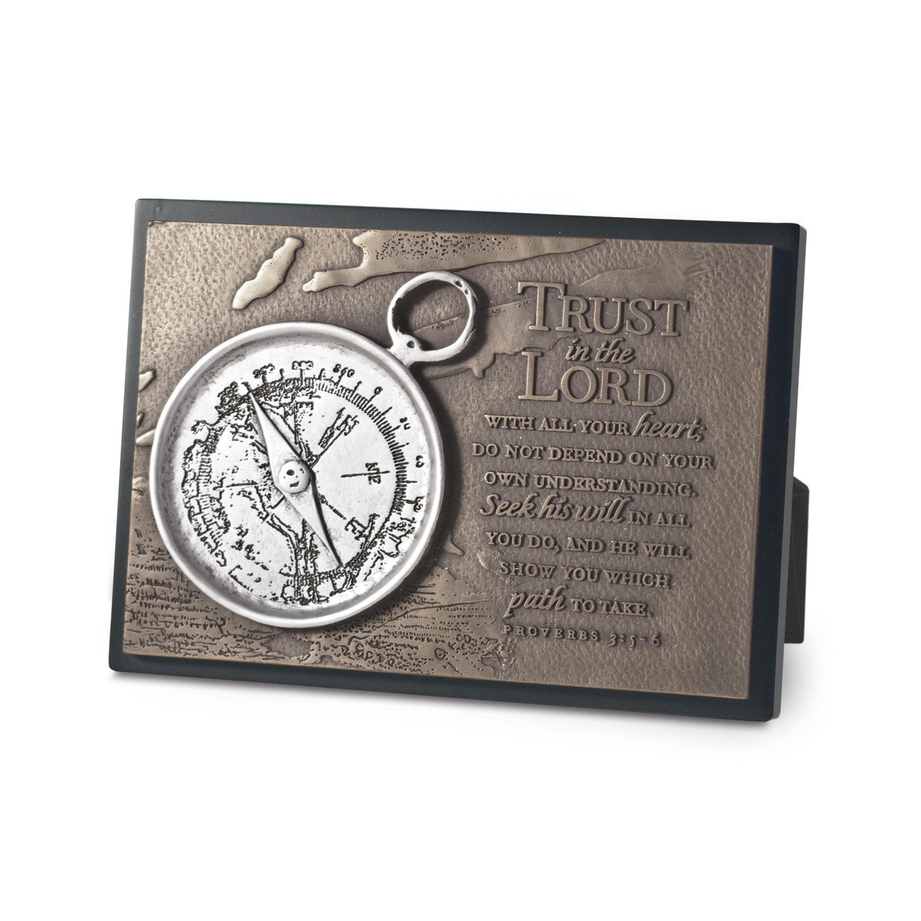 Trinx Heathyr Moments Of Faith Compass Decorative Plaque | Wayfair
