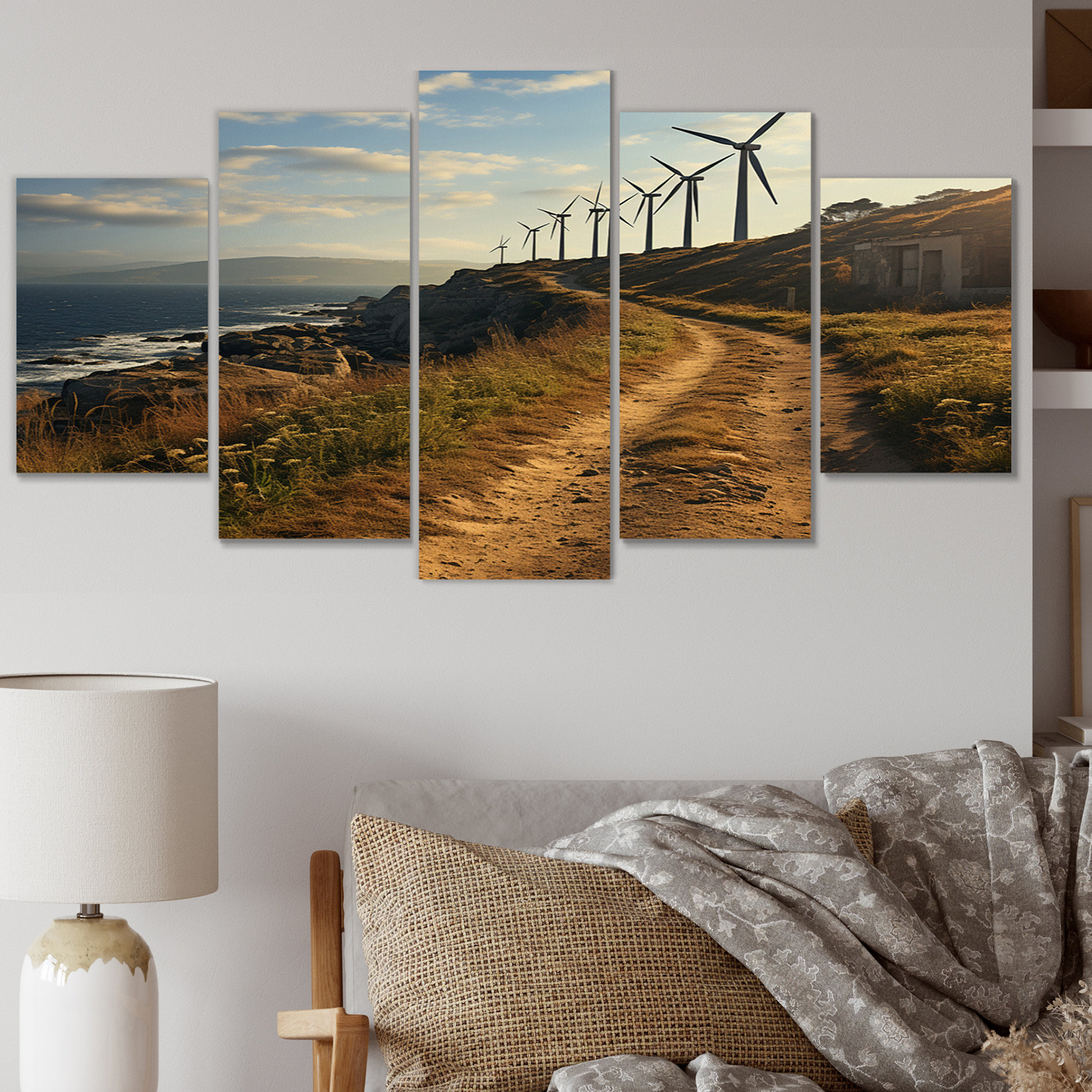 Highland Dunes Wind Turbines Coastal Propellers I - Landscapes Wall ...