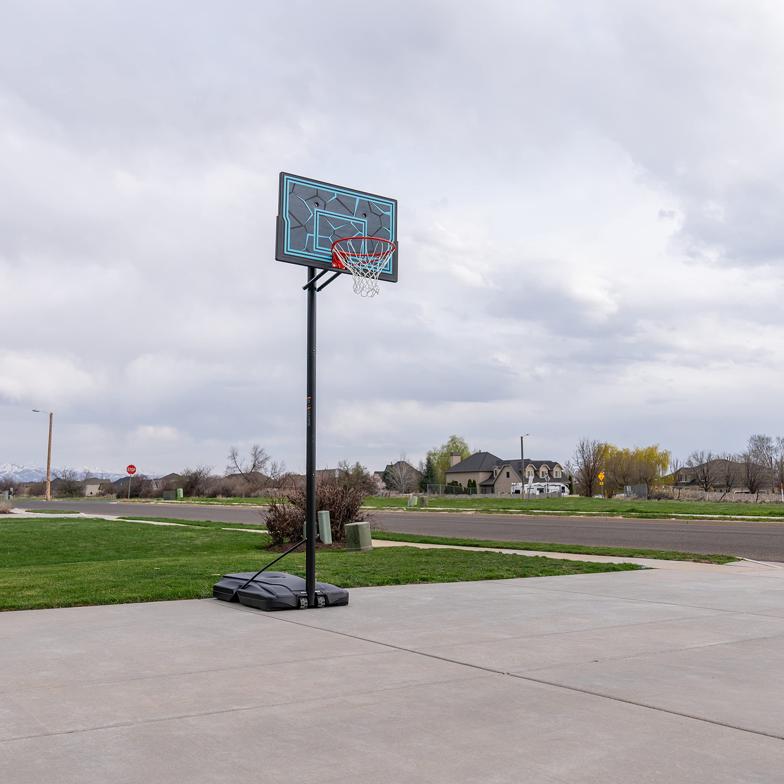 JETEHO Height Adjustable 44" Portable Basketball Hoop, 8 To 10 Foot ...