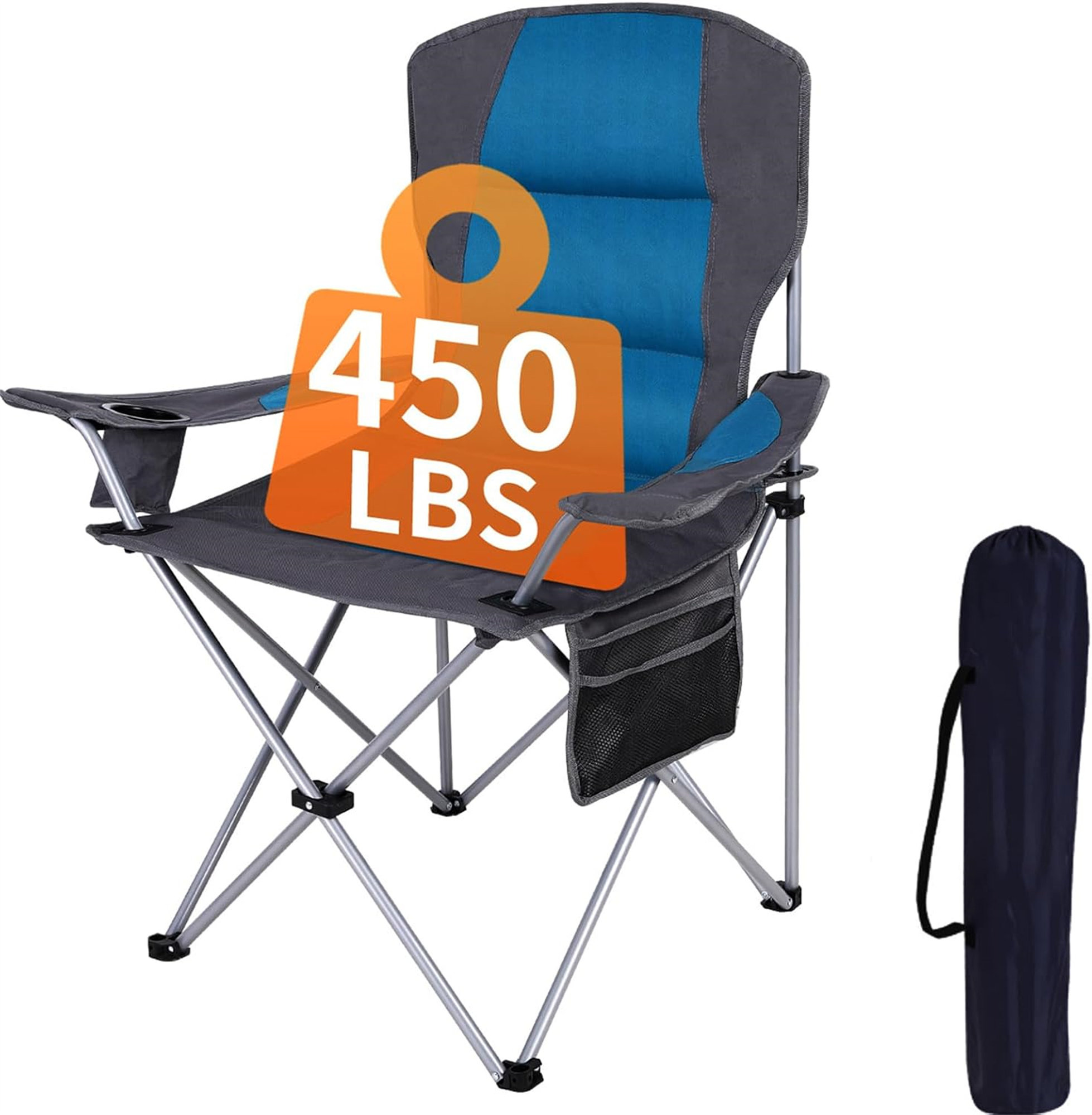 Arlmont & Co. Heavy Duty Folding Chair for Outdoor Picnic, Extra Large ...