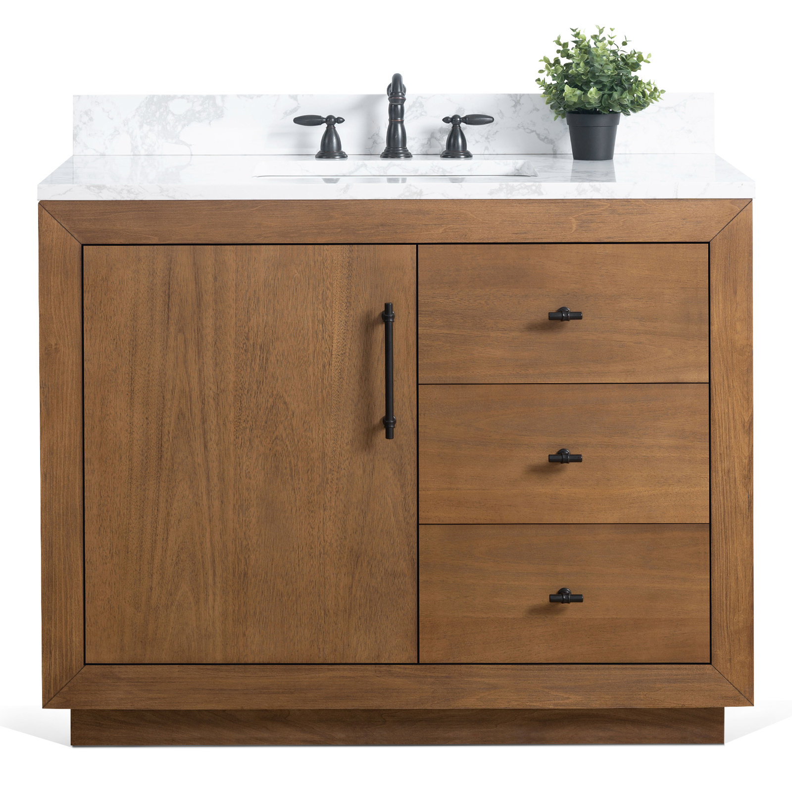 Vanity Art 42" Single Bathroom Vanity Set & Reviews | Wayfair