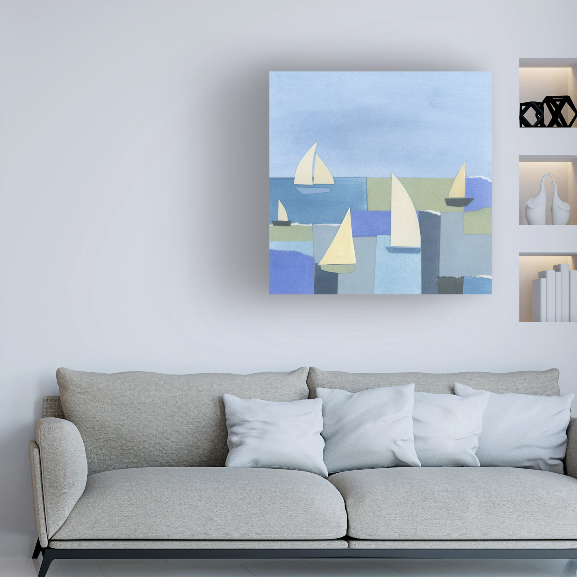 Breakwater Bay June Erica Vess Paper Coast I Canvas Wall Art | Wayfair