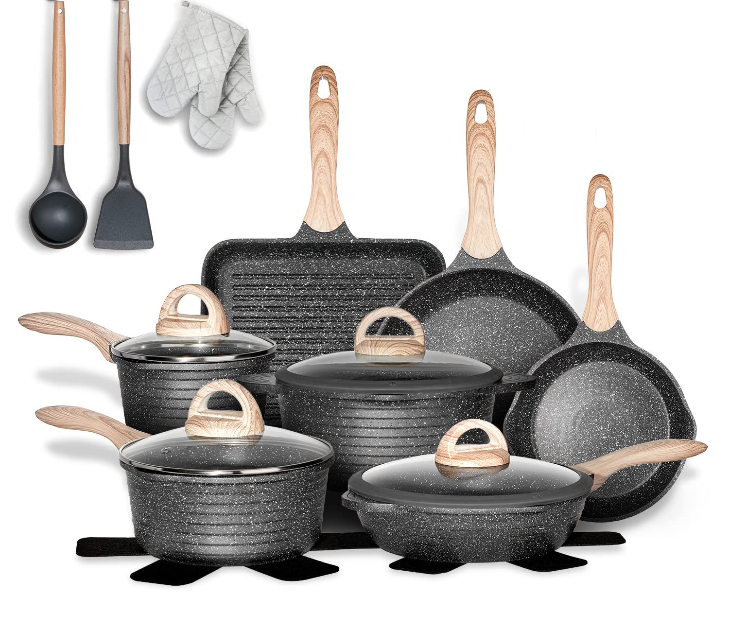 MARLIN MANUFACTURING COMPANY, INCORPORATED Pots And Pans Set Nonstick ...