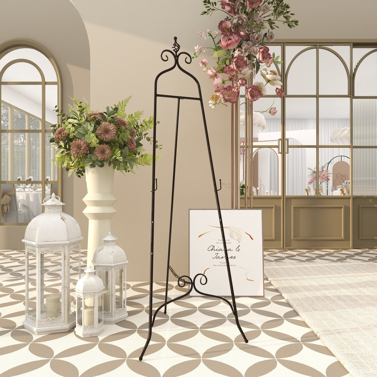 Cole & Grey Folding Metal Tripod Display Easel & Reviews | Wayfair