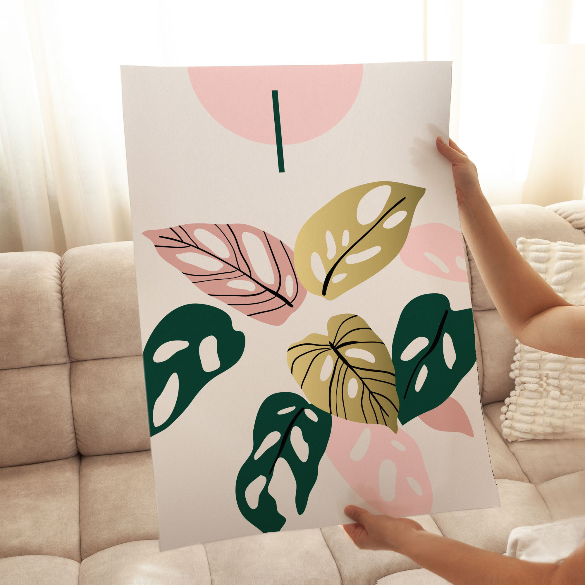 Bayou Breeze Botanical Tropical Leaves II Bohemian Unframed Art Print ...