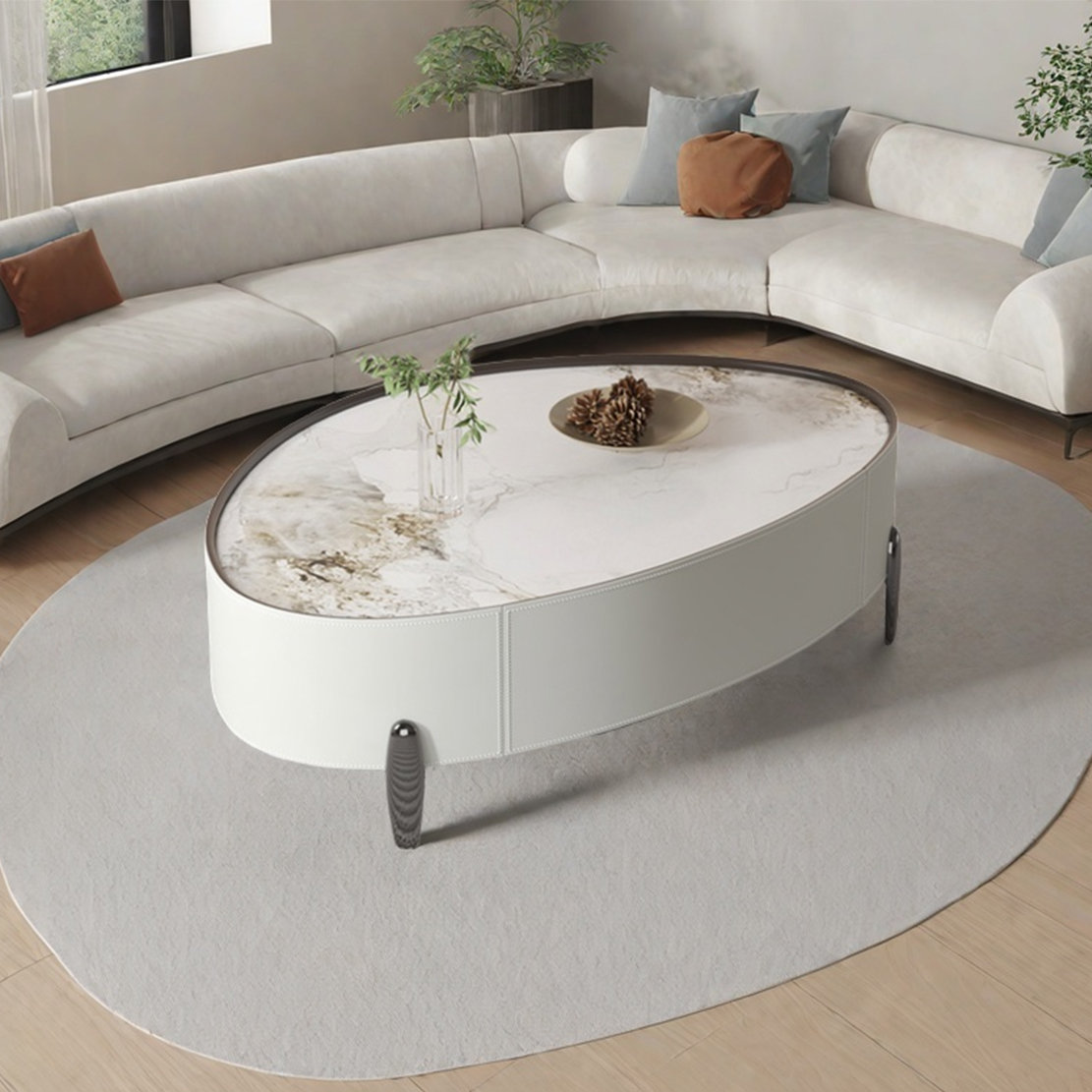 Wu's StylishVault Simple oval rock table | Wayfair