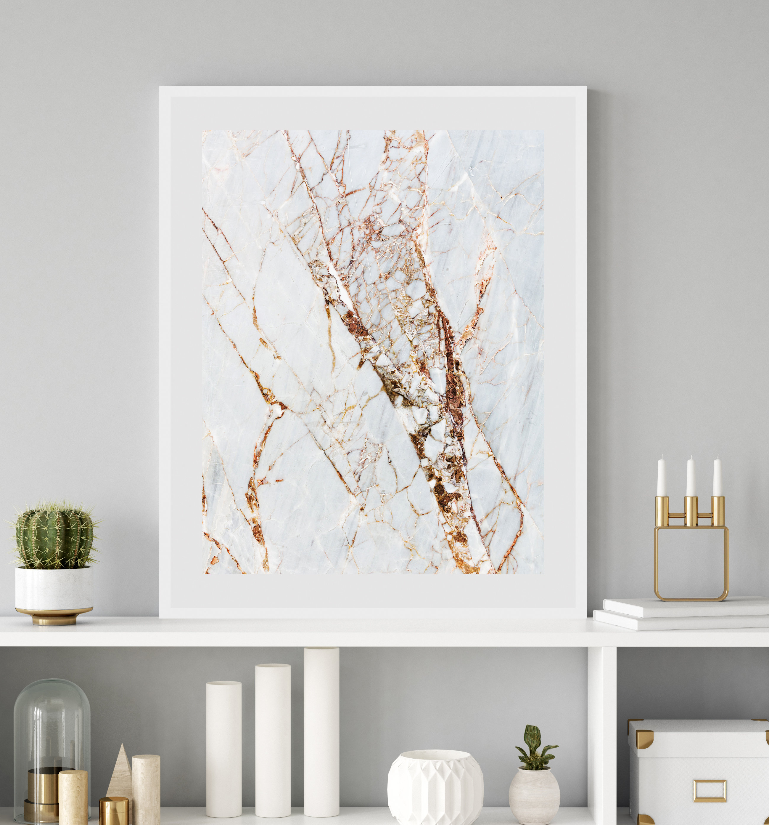 Ebern Designs 'Marble' Framed Graphic Art | Wayfair.ie