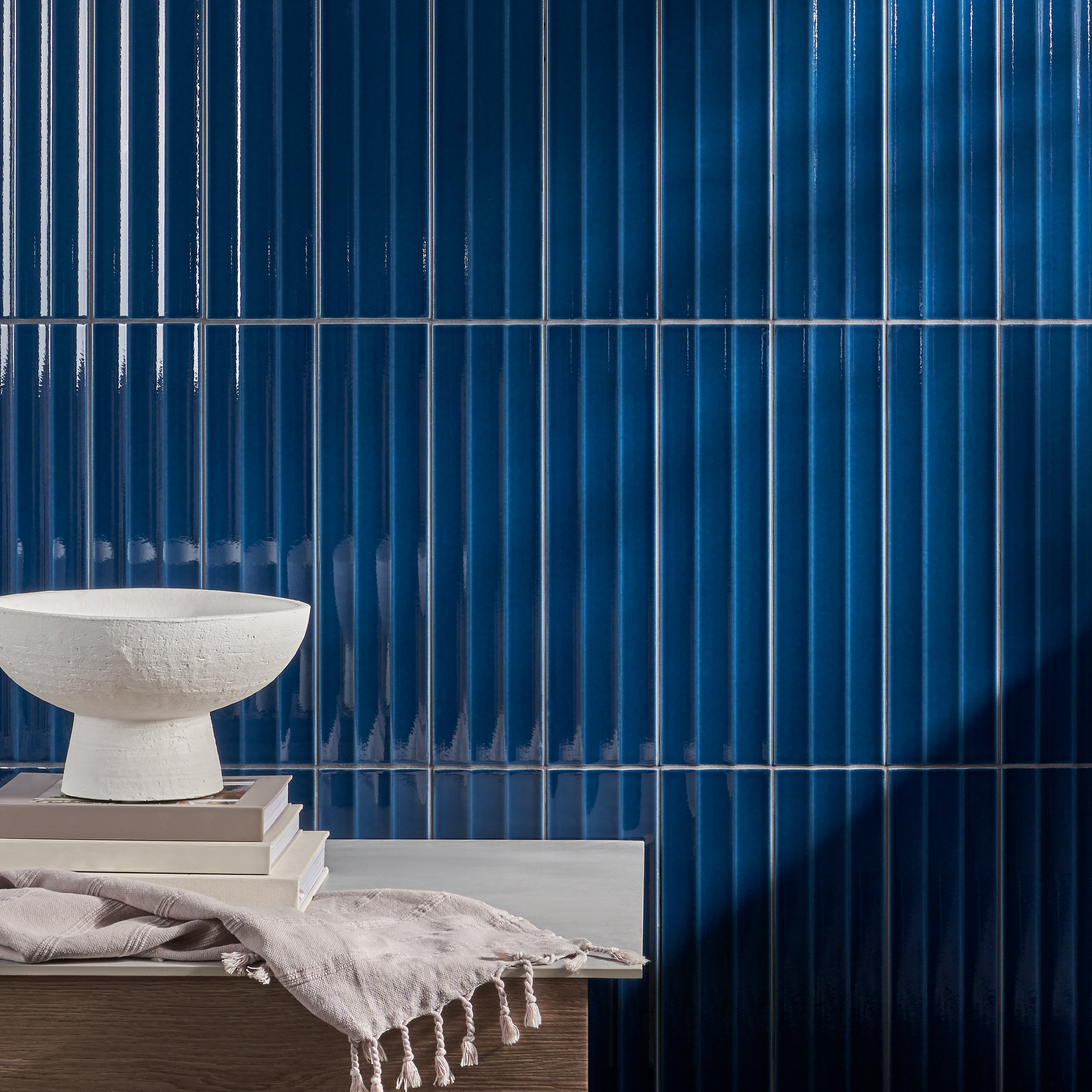 Ivy Hill Tile Colorwave 4.43'' W x 17.62'' L Ceramic Fluted Subway Wall ...