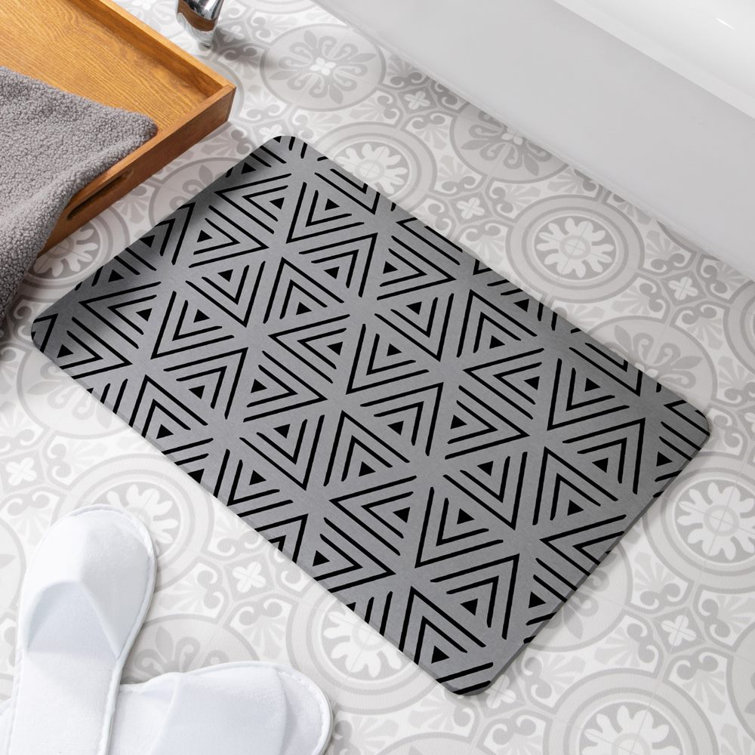 East Urban Home Geometric Triangle Rectangle Bath Mat | Wayfair.co.uk