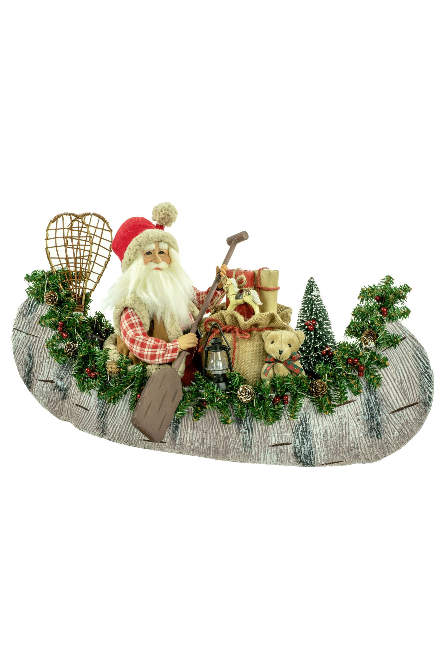 The Holiday Aisle® Red Canoe Santa | Wayfair