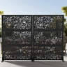 Dovelina 4 ft. W Metal Privacy Screen Fence Panel Bamboo Leave Pattern ...