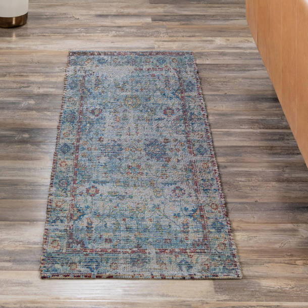 Langley Street Watkin Handmade Hand Loomed Brown/Orange/Blue Rug ...