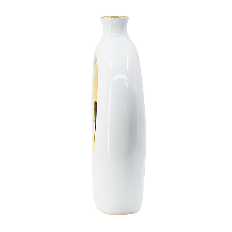Orren Ellis Maxwellton White 12'' Ceramic Table Vase & Reviews | Wayfair