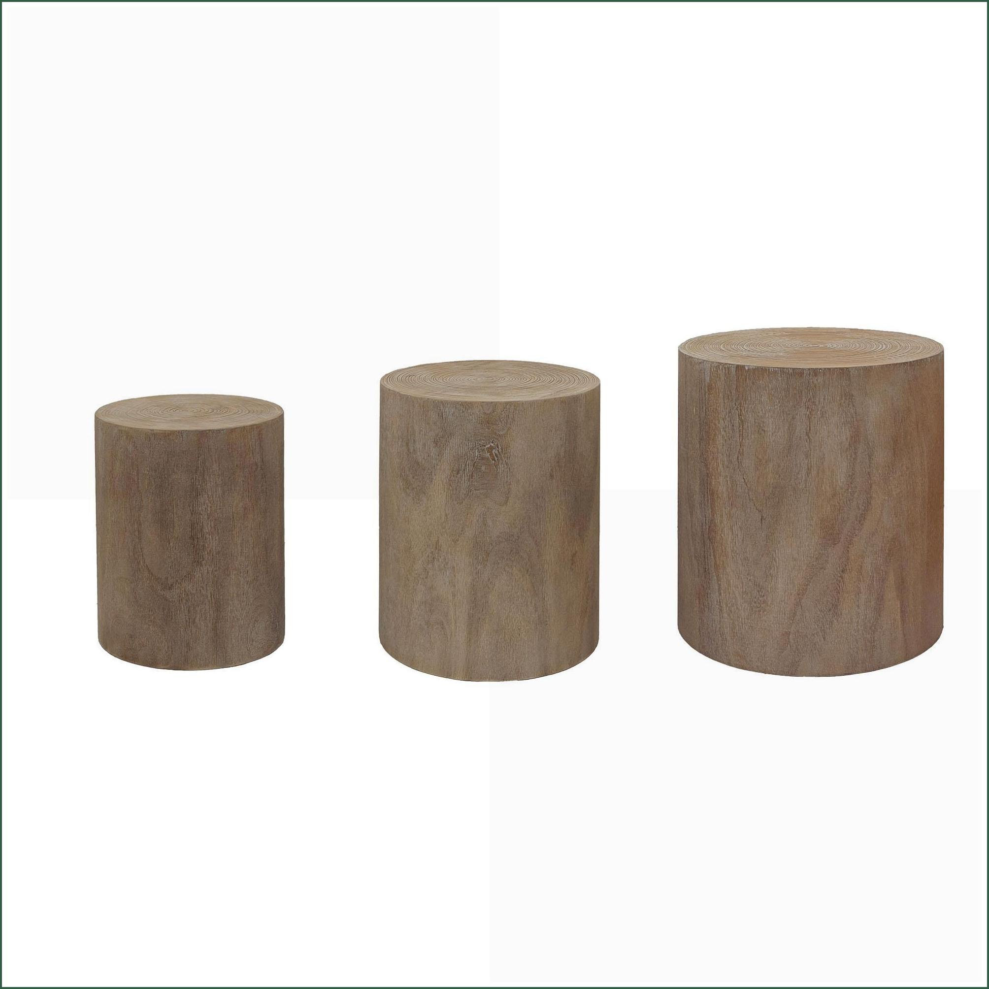 Latitude Run® Rustic Wood 3-Piece Coffee Table Set, Space-Saving ...