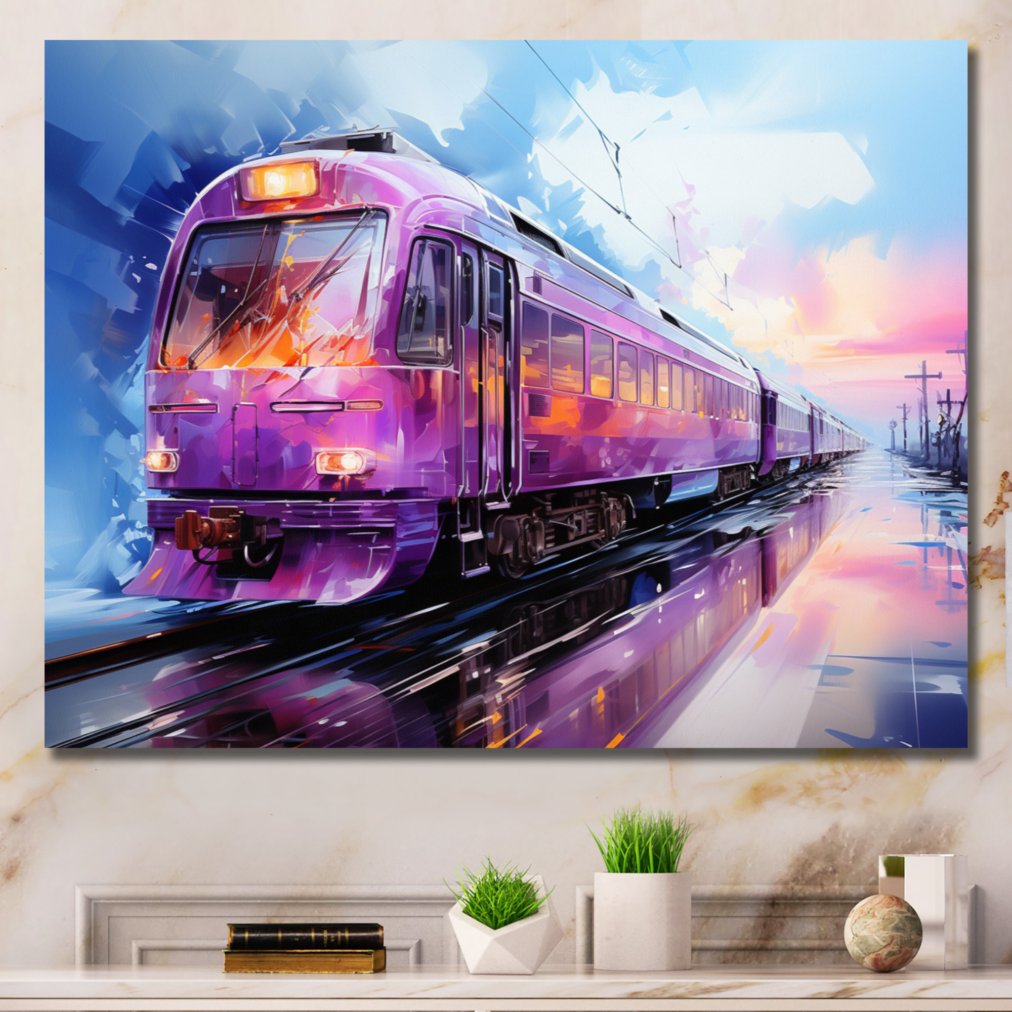 Latitude Run® Abstract Train Translucent Rhythms IV On Canvas Print ...