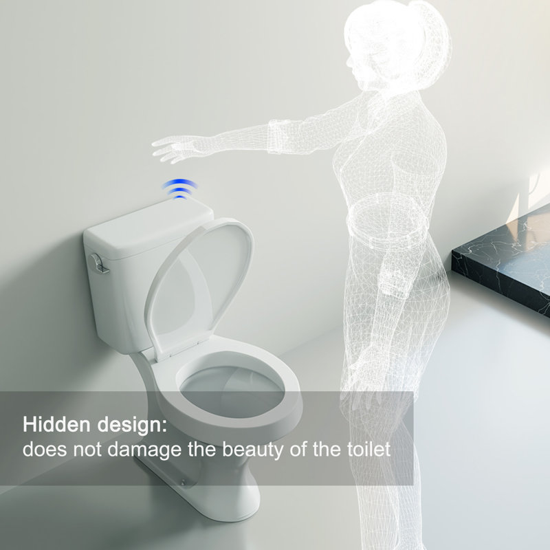 Techo Touchless Toilet Flush Kit With 8” Sensor Range, Adjustable ...