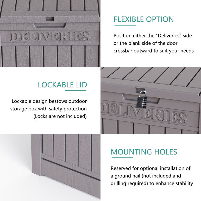 Olilawn Secure Package Delivery Lockable Box For Porch Or Office，48 ...