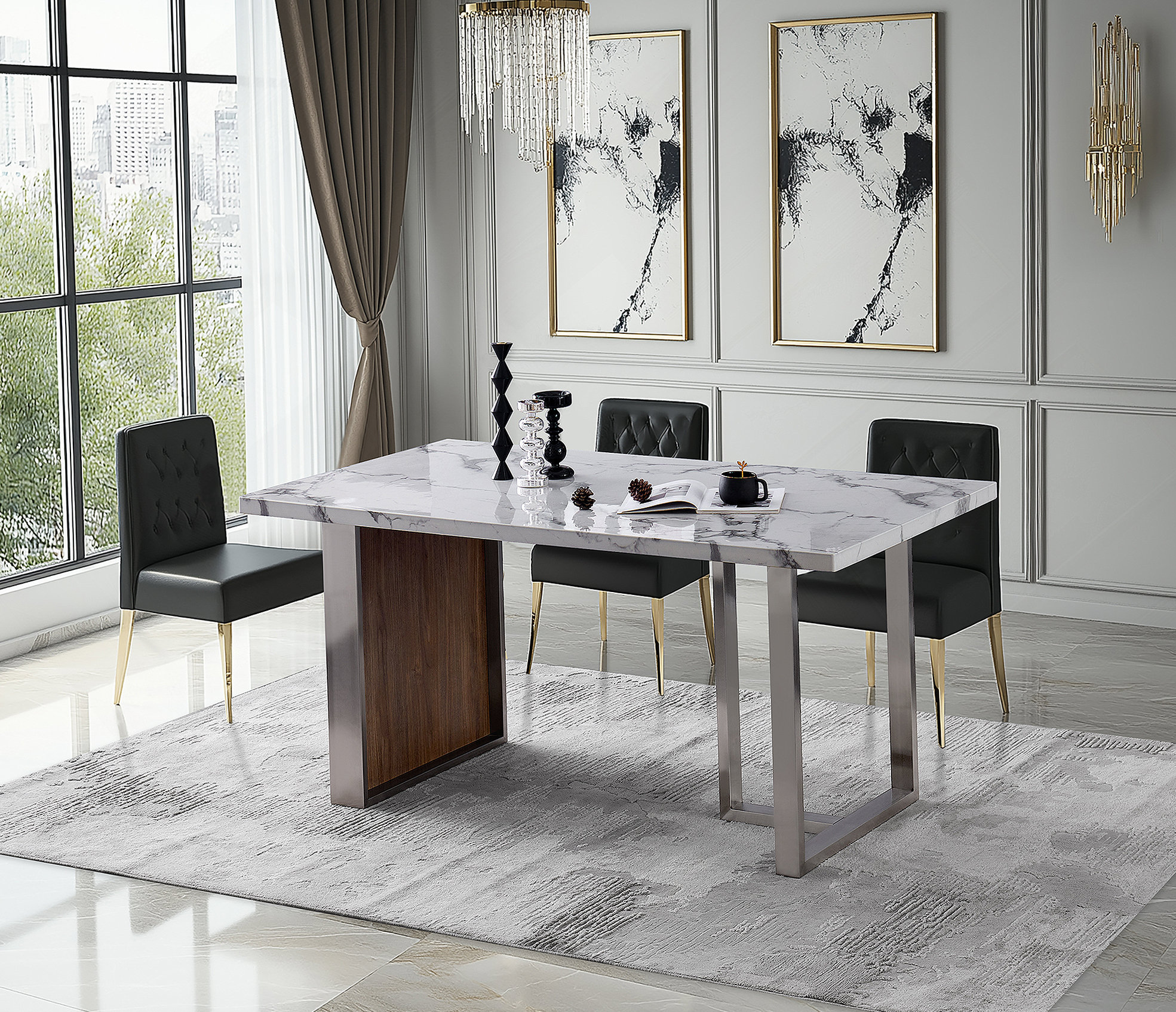 Mercer41 1 Piece Rectangular Dining Table Without Chair | Wayfair