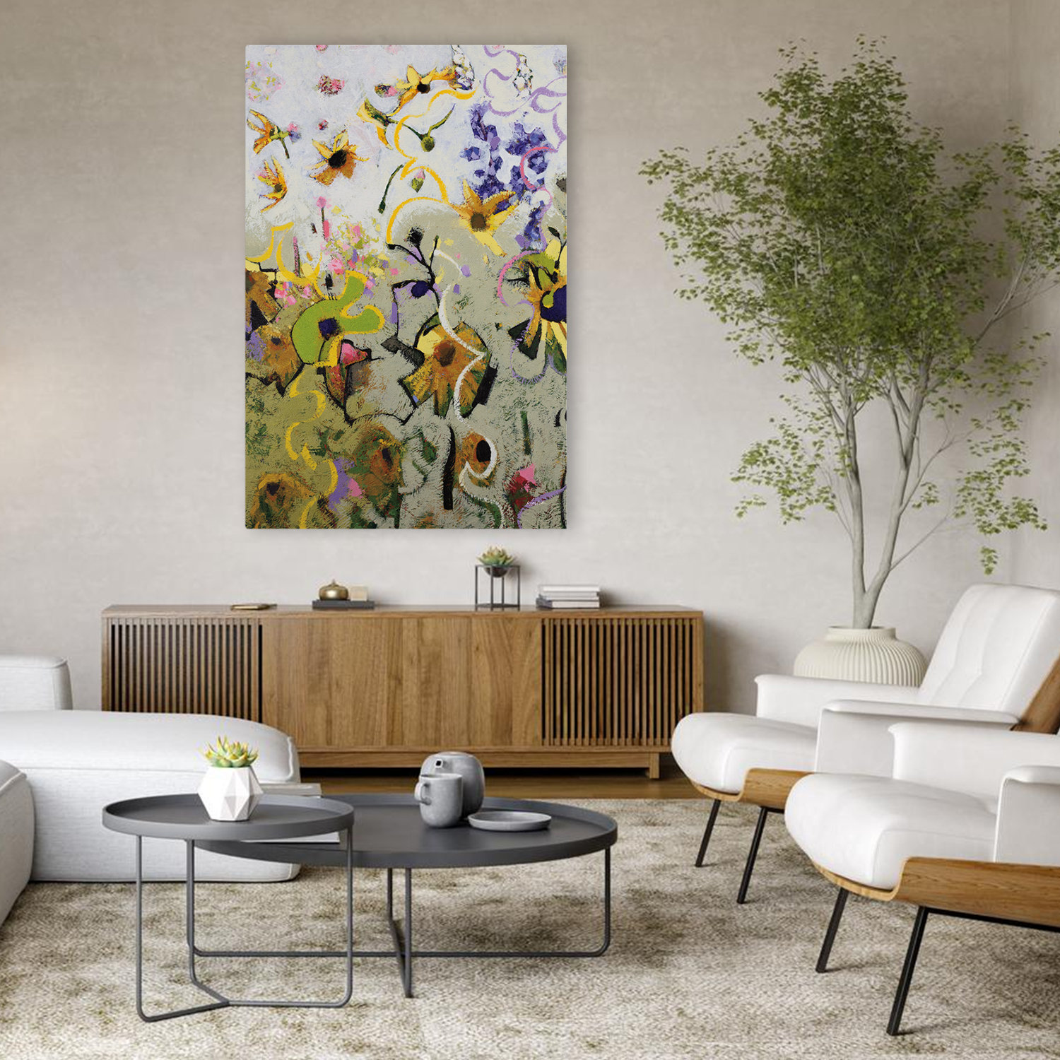 Red Barrel Studio Crested Butte Profusion Contemporary Abstract Floral ...