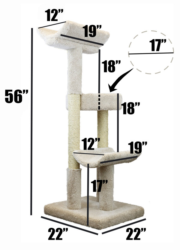 Prestige Cat Trees 56'' H Cat Tree & Reviews | Wayfair