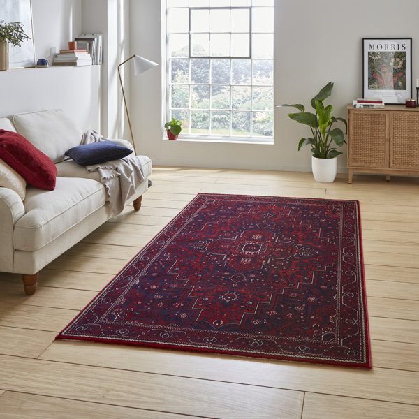 Think Rugs Dubai area rug Machine Woven Rectangle Red | Wayfair.co.uk