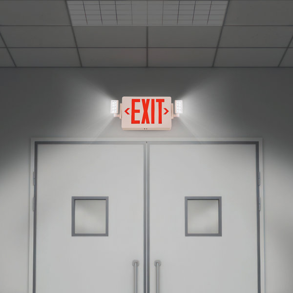 VEVOR LED Double Sided Emergency Exit Combo Sign | Wayfair