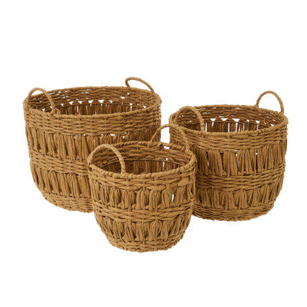 August Grove 3 Piece Basket Set | Wayfair.co.uk